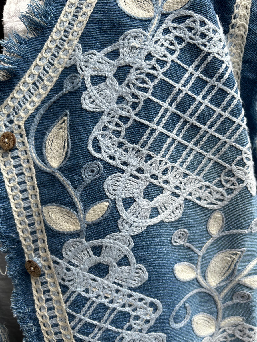 Denim Embroidered Waistcoat – Ralph & Rupert