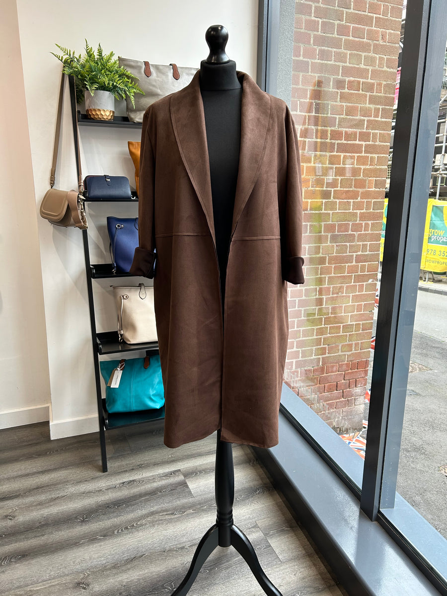 Faux Suede Jacket - Chocolate – Ralph & Rupert