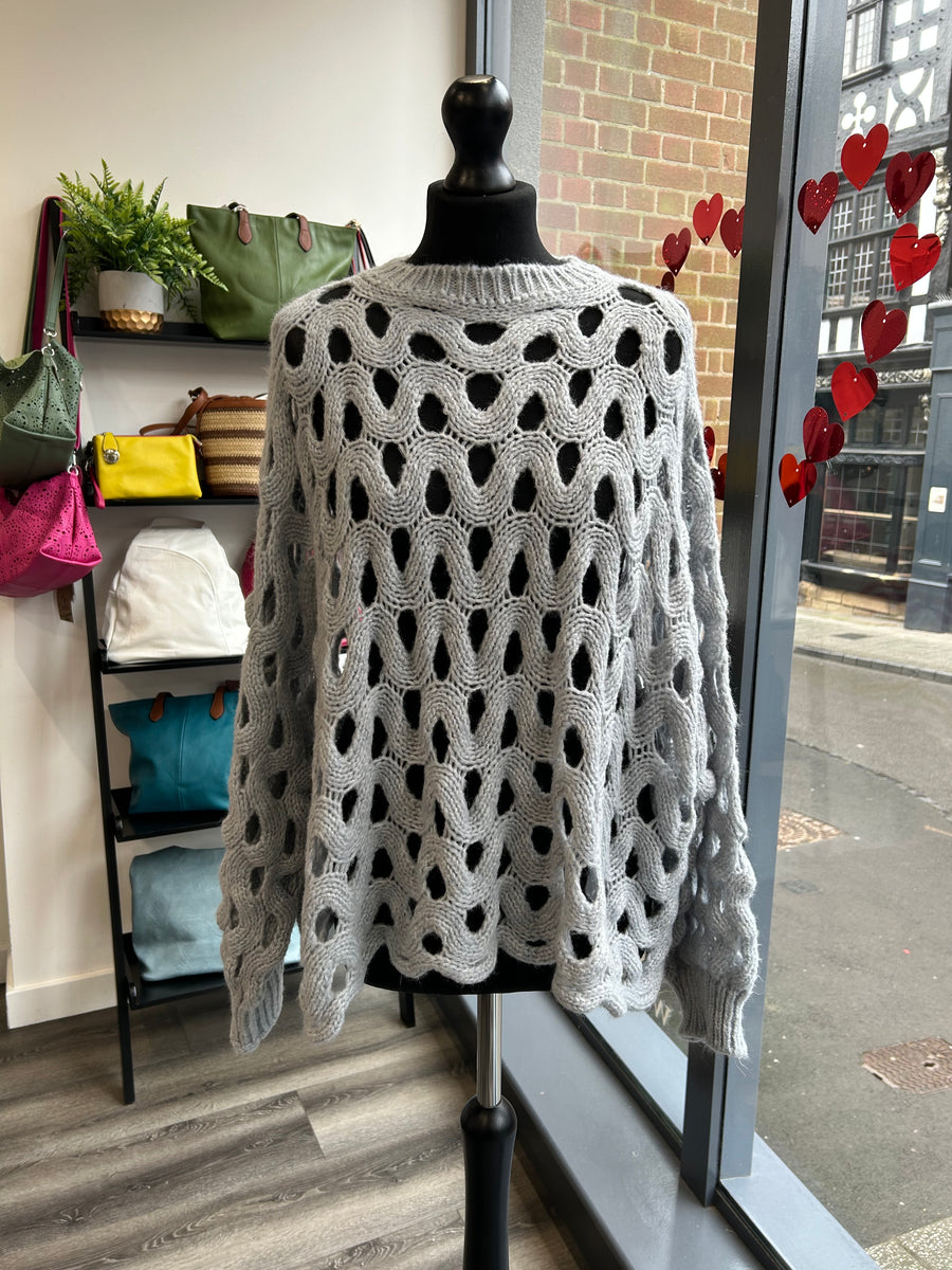 Open Knit Boxy Jumper - Blue – Ralph & Rupert