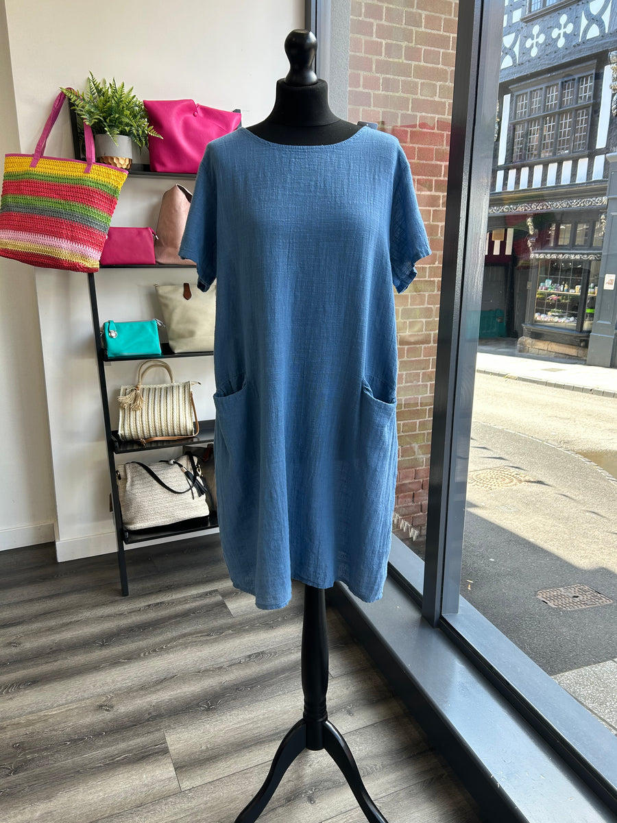 Cheesecloth Dress - Blue – Ralph & Rupert
