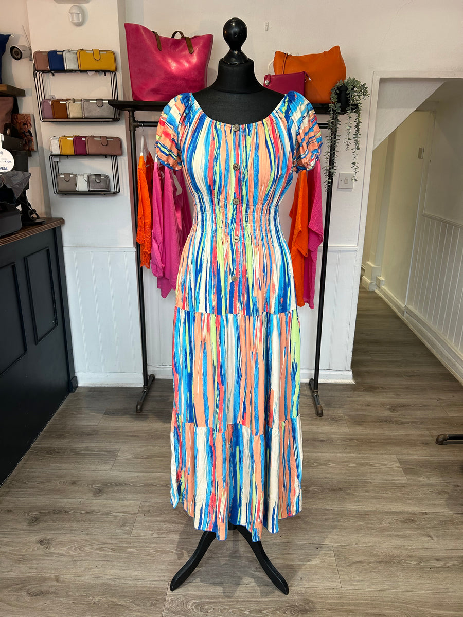 Shirred Waist Maxi Dress - Multi – Ralph & Rupert