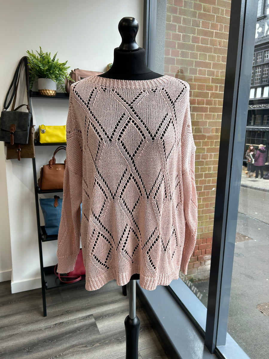 Open Weave Knit Top - Blush Pink – Ralph & Rupert